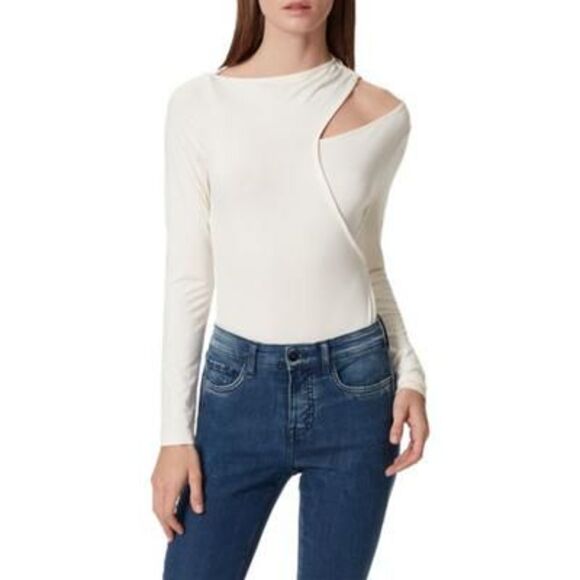 Frayed | Tops | Frayed Womens Niki Cutout Bodysuit L White | Poshmark